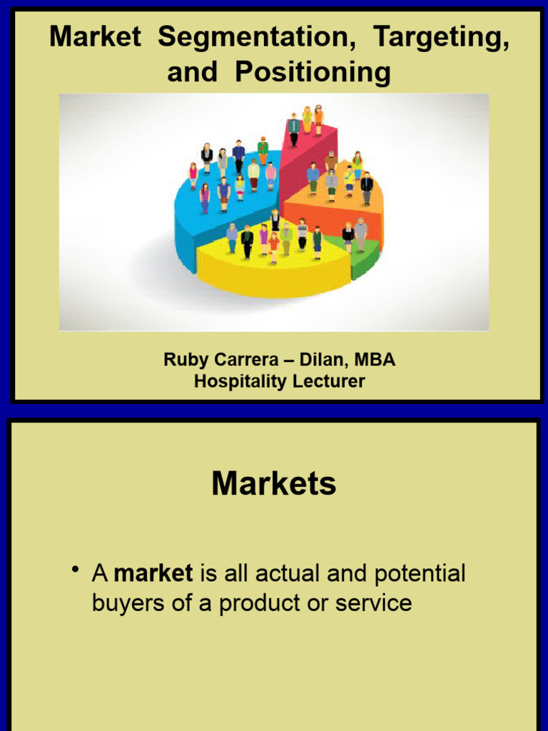 Market Segmentation, Targeting, and Positioning UNIT II | PDF | Market Segmentation | Marketing ...