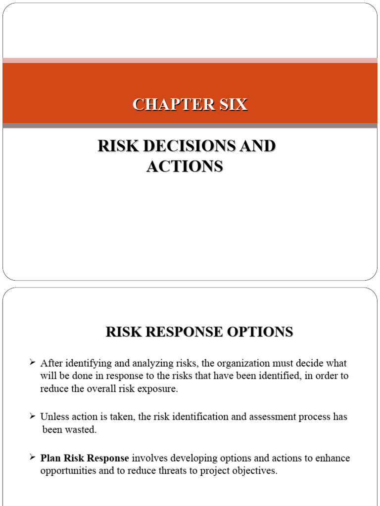 Chapter 6-Risk Decision & Actions | PDF | Risk | Risk Management