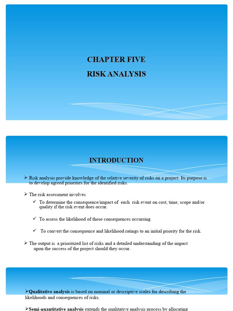 Chapter 5 - Risk Analysis | PDF | Risk | Risk Management