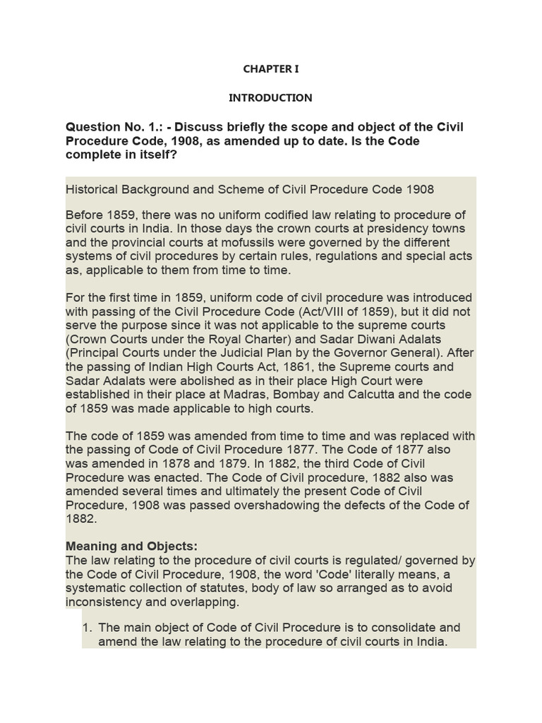 Civil Procedure Code Q & A | PDF | Lawsuit | Judgment (Law)