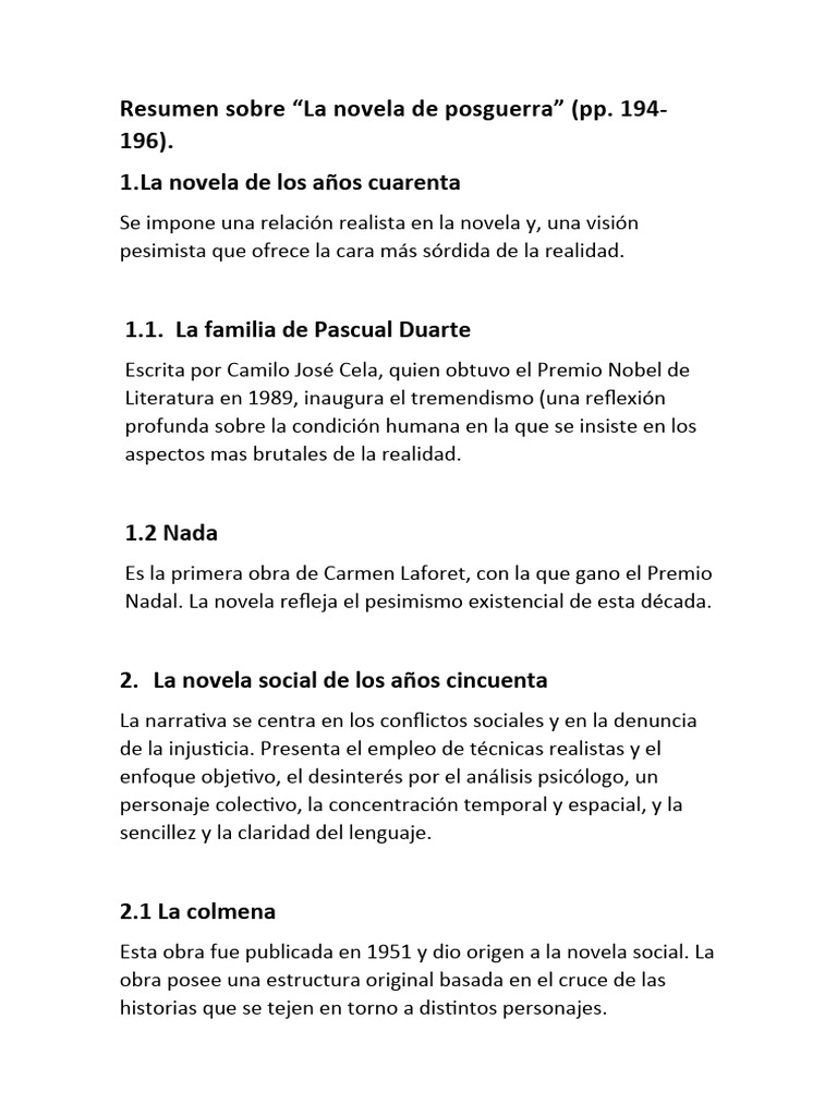Clase 11 | PDF | Novelas