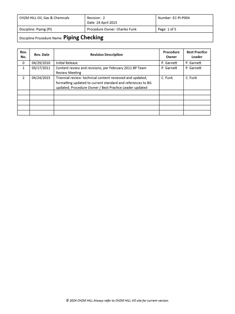 EC-PI-P004 Piping Checking | PDF | Drawing | Computing