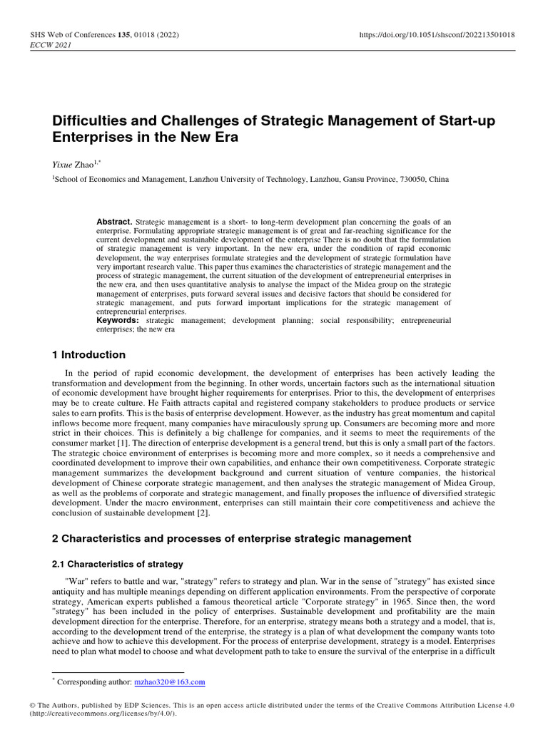 Difficulties_and_Challenges_of_Strategic_Managemen | PDF | Strategic ...