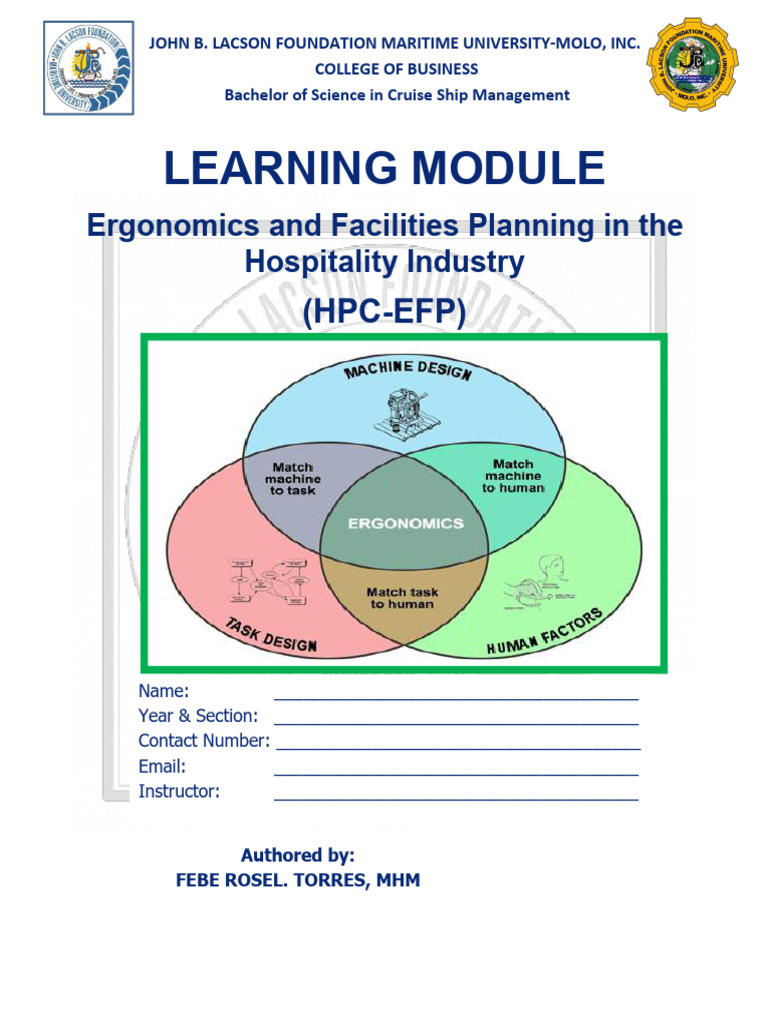 HPC Efp Learning Module 1 Prelim 2 | PDF | Human Factors And Ergonomics | Occupational Safety ...