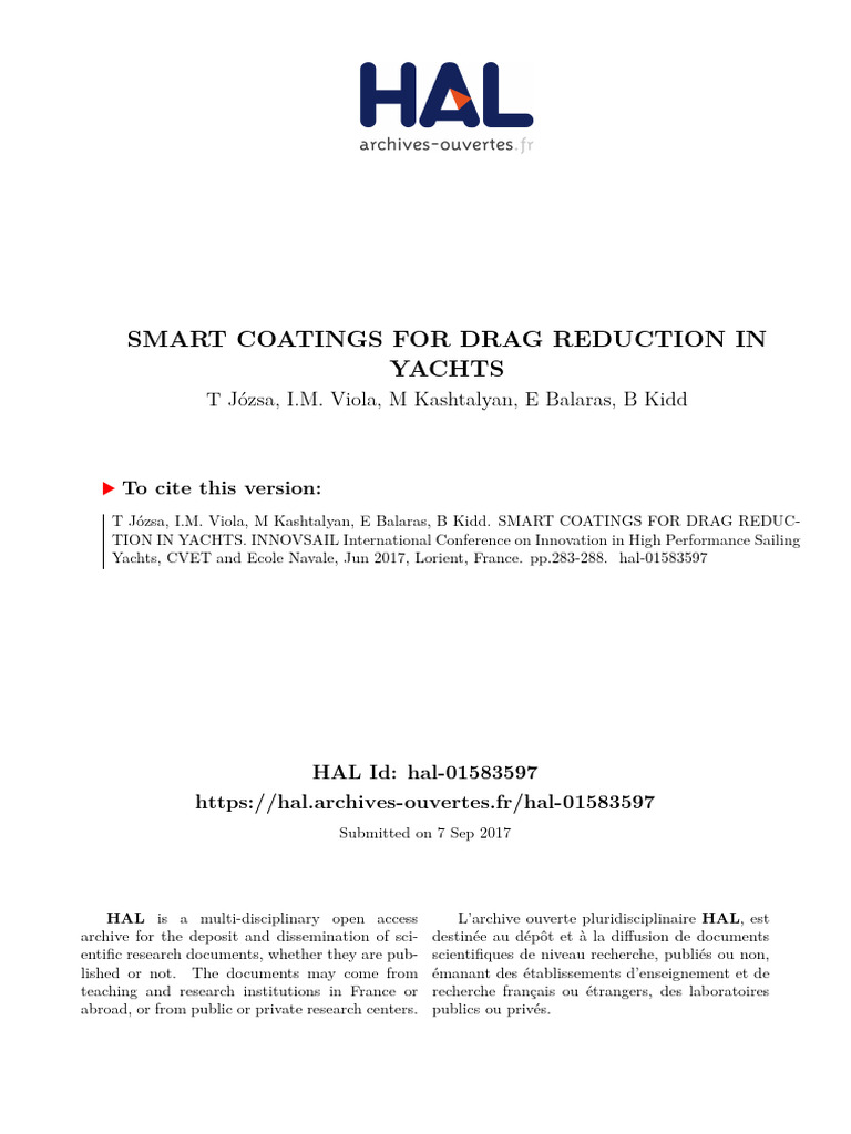 smart_hull_drag_reduction | PDF | Boundary Layer | Drag (Physics)