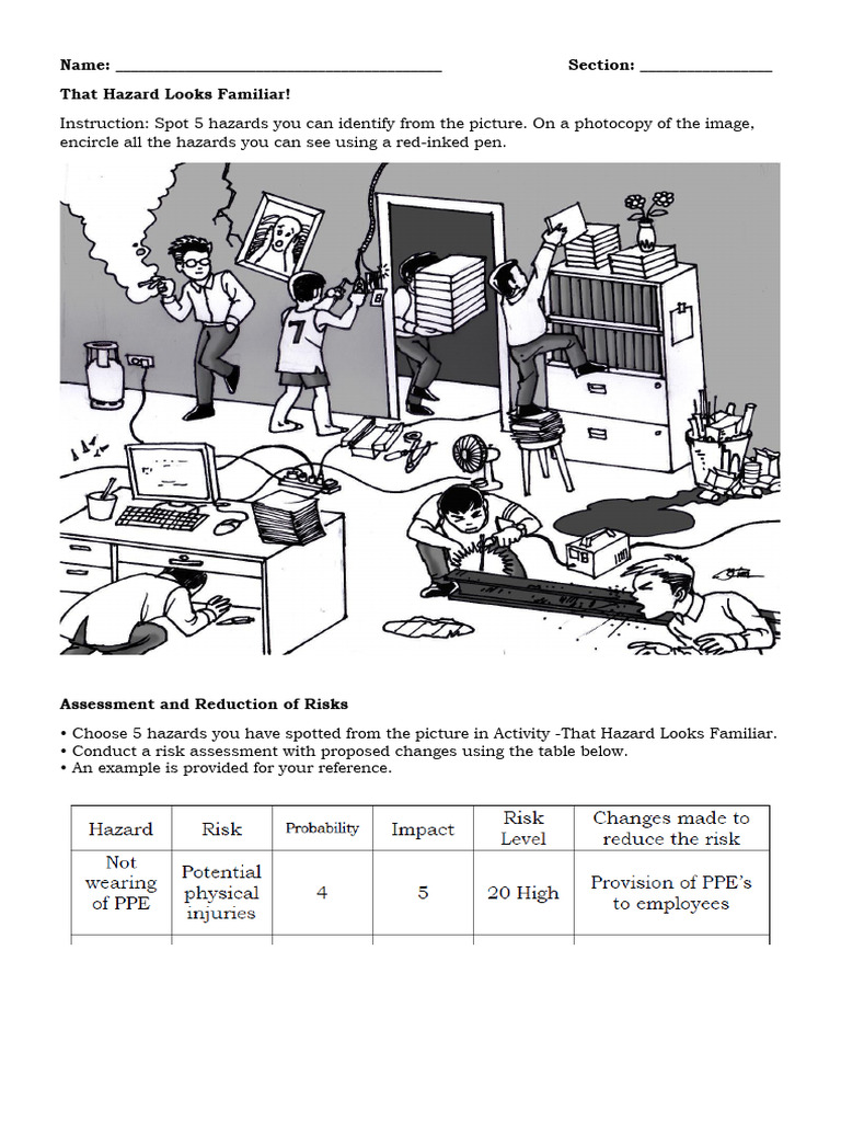 Hazard-and-Risk-Assessment-Activity | PDF