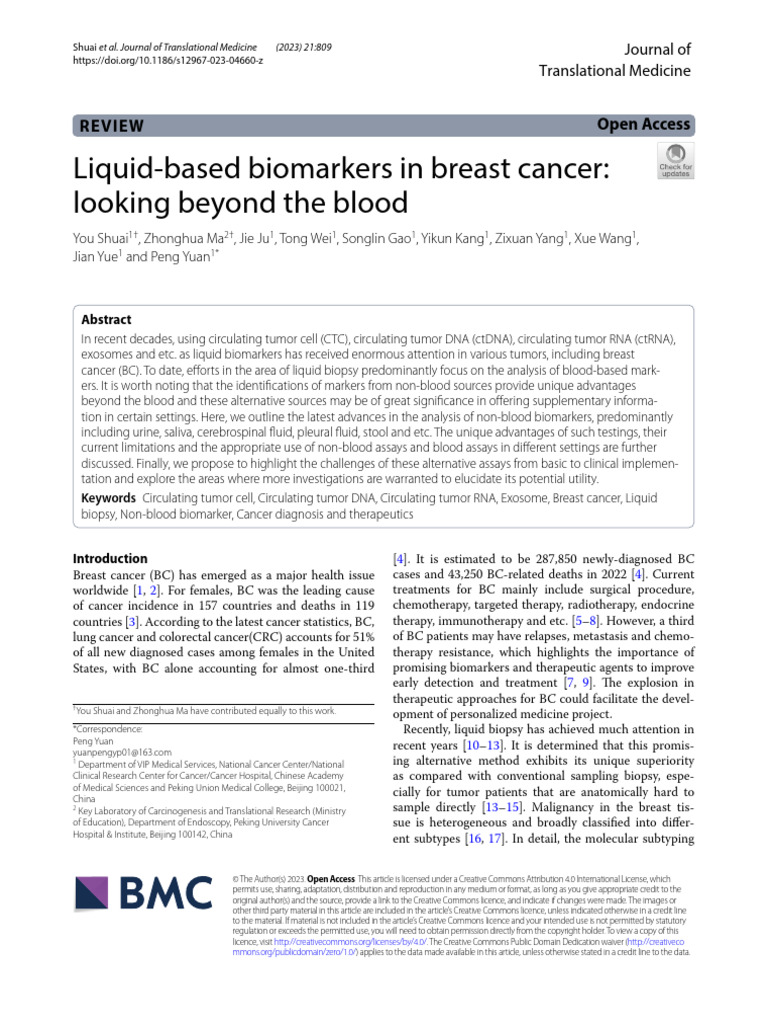 Liquid-based Biomarkers in Breast Cancer_ Looking Beyond the Blood ...