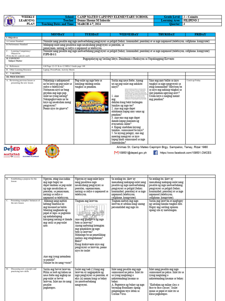 WLPQ3 WK6 Ap Fil2 - March 4 72024 | PDF