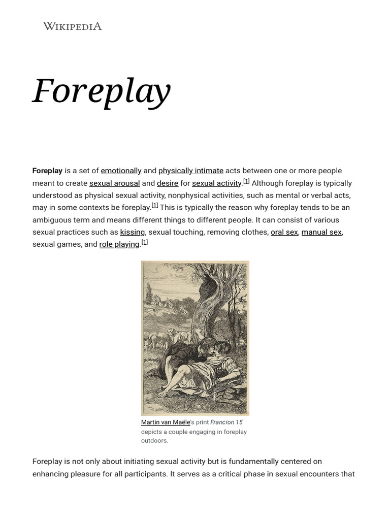 Foreplay Pdf Foreplay Sexual Reproduction
