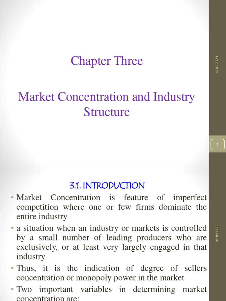 Chap 3 Market Concentration & Industry Structure | Download Free PDF ...