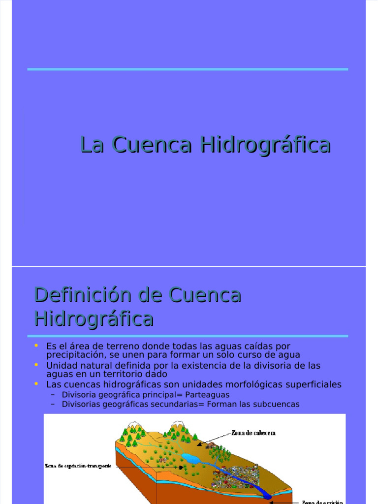 Cuenca Hidrográfica: Conceptos Clave | PDF | Cuenca de drenaje | Agua ...