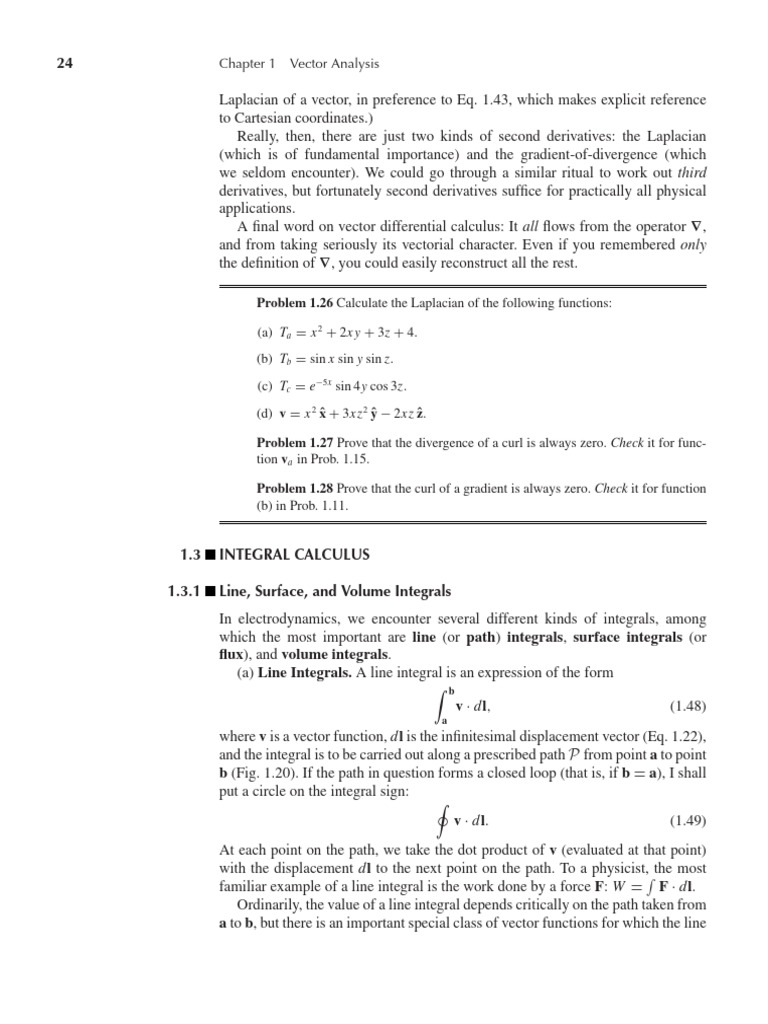 5.line Surface Volume Integrals | PDF | Integral | Flux