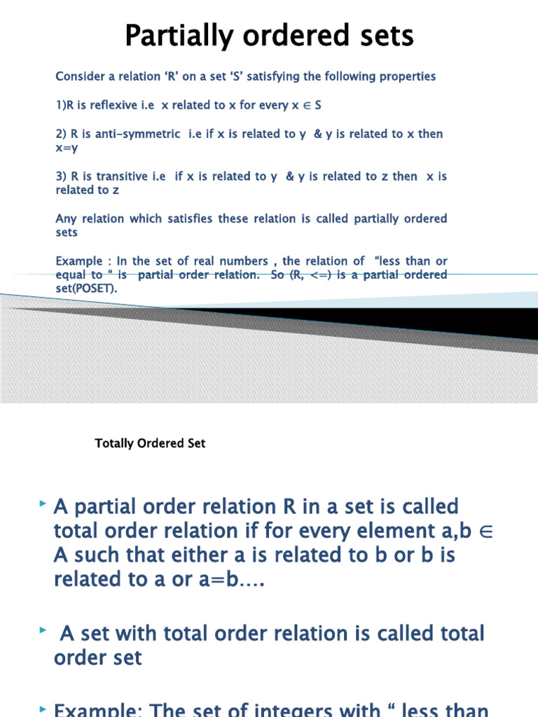 Partially Ordered Sets Explained | PDF | Teaching Methods & Materials