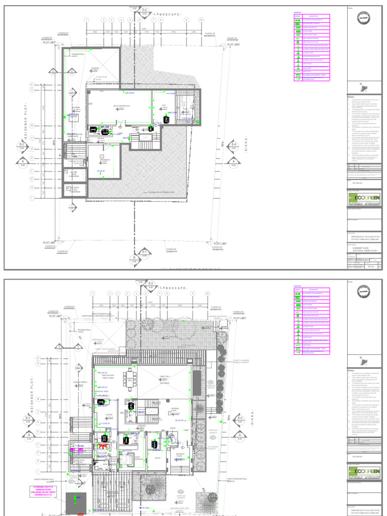 Villa Electrical Power Layout Plan | PDF | Electricity | Electrical Wiring