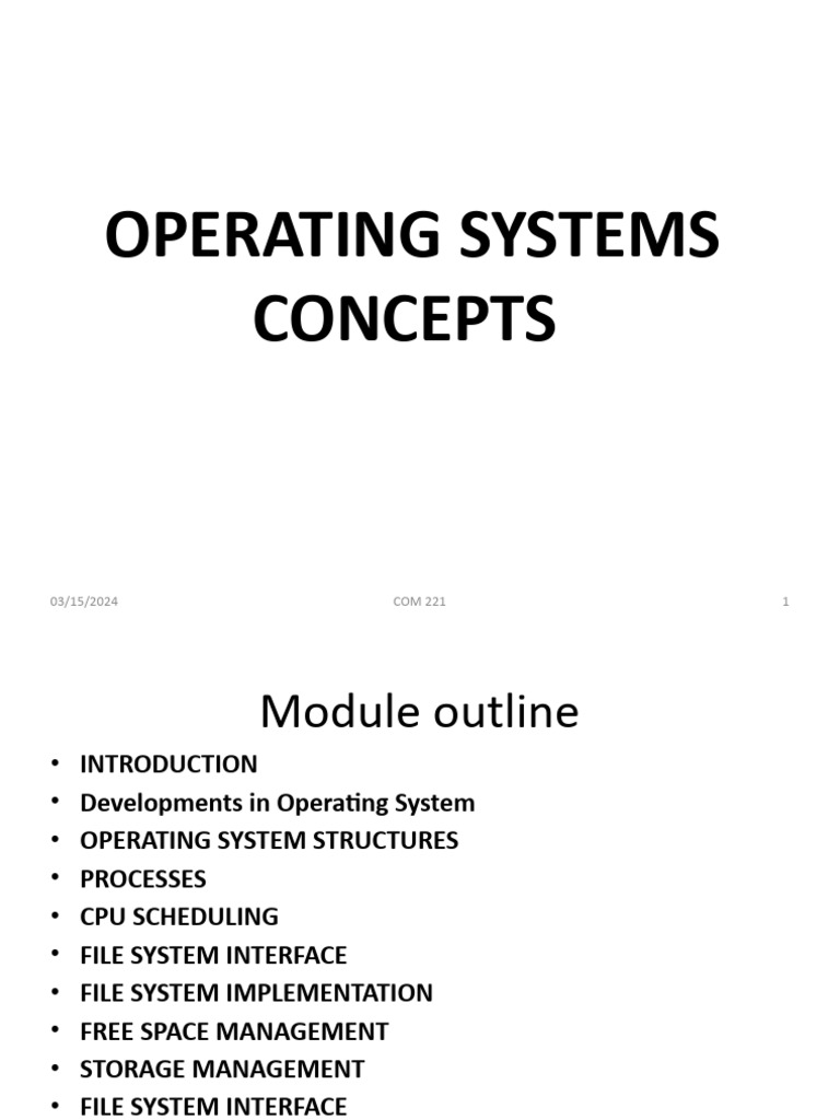 Operating Systems Concepts | PDF | Thread (Computing) | Process (Computing)