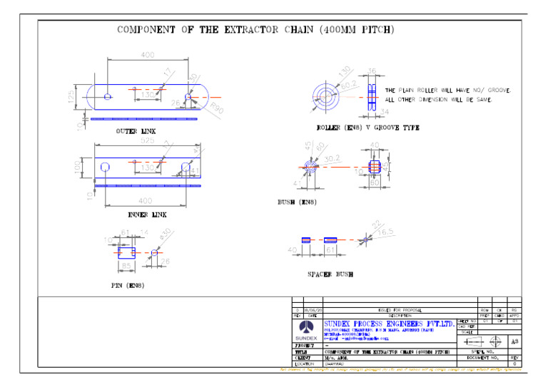 Component of The Extractor Chain (400MM Pitch) | PDF