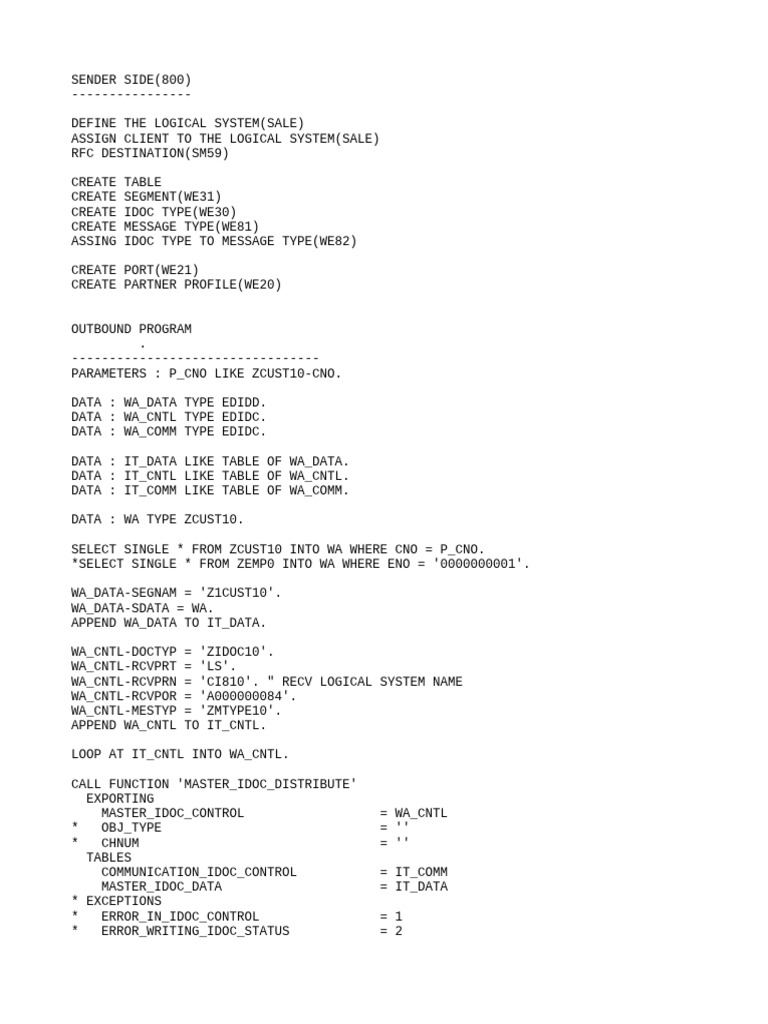 CUSTOM IDOC CONFIGURATION | PDF | Software Engineering | Computer ... CUSTOM IDOC CONFIGURATION | PDF | Software Engineering | Computer ...