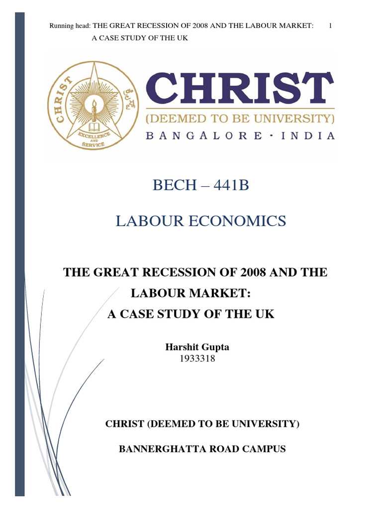 UK Labour Market Impact of 2008 Recession | PDF | Unemployment | Labour ...