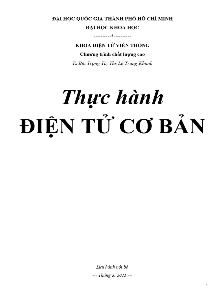 Basic Electronics Lab 1 - VN | PDF