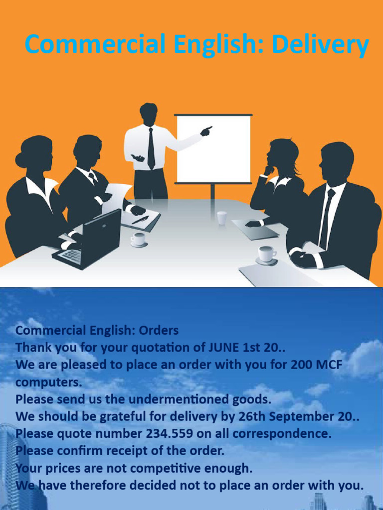 Commercial English Order and Delivery | PDF