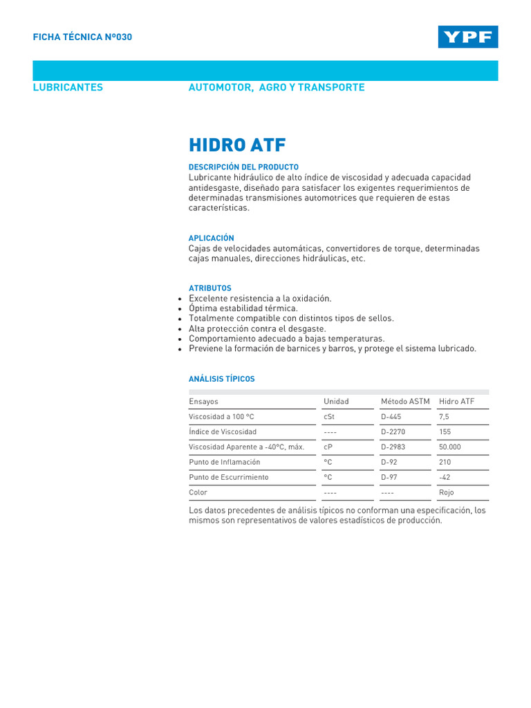 Hidro ATF | PDF