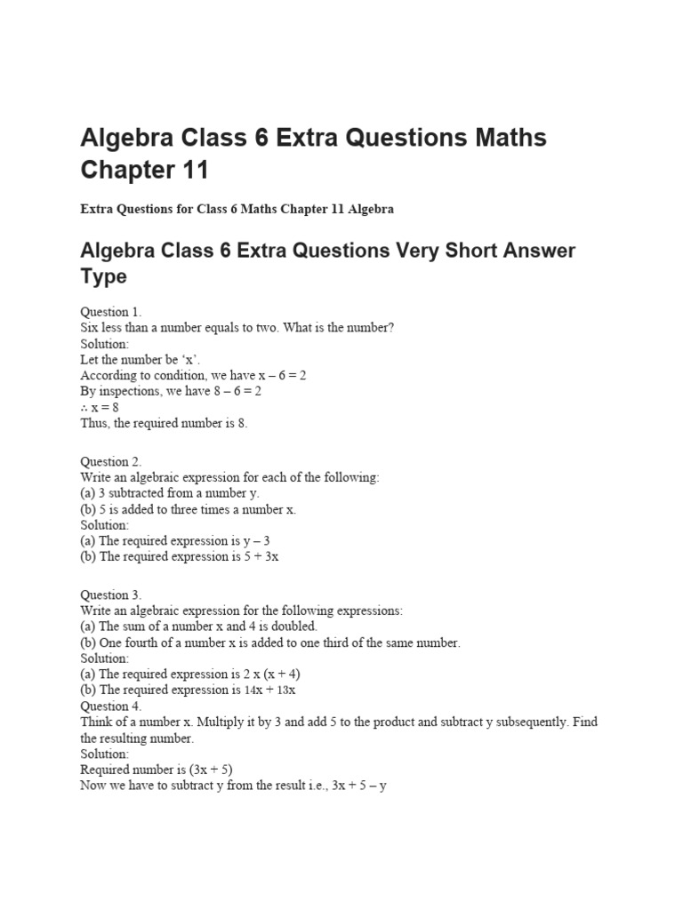 Algebra | PDF