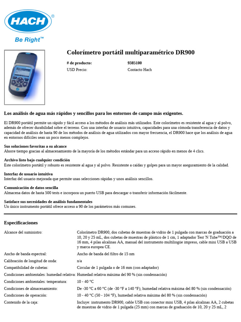 Ficha Tecnica dr900 | PDF | USB