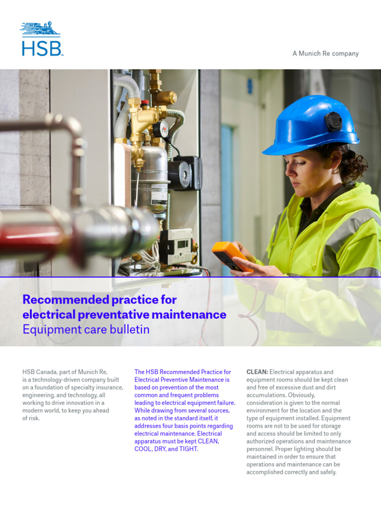 Eb Recommended Practice for Electrical Preventative Maintenance | PDF ...