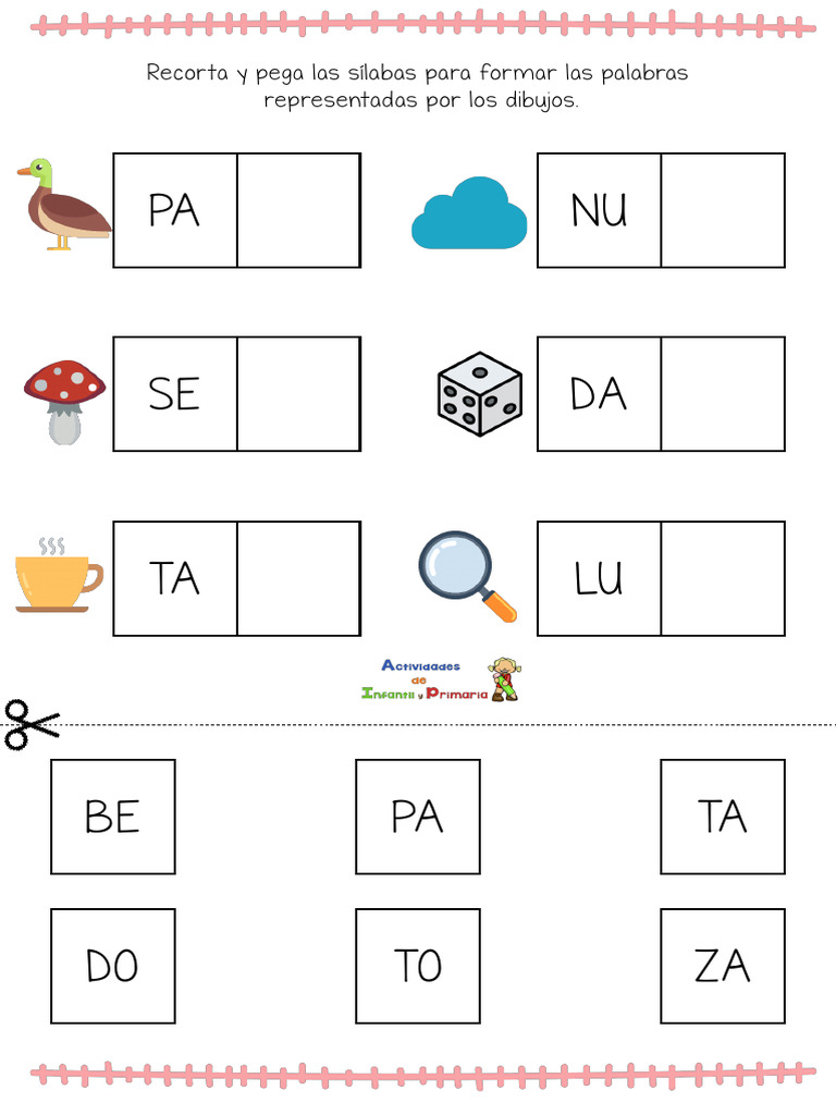formar-palabras-bisilabas | PDF