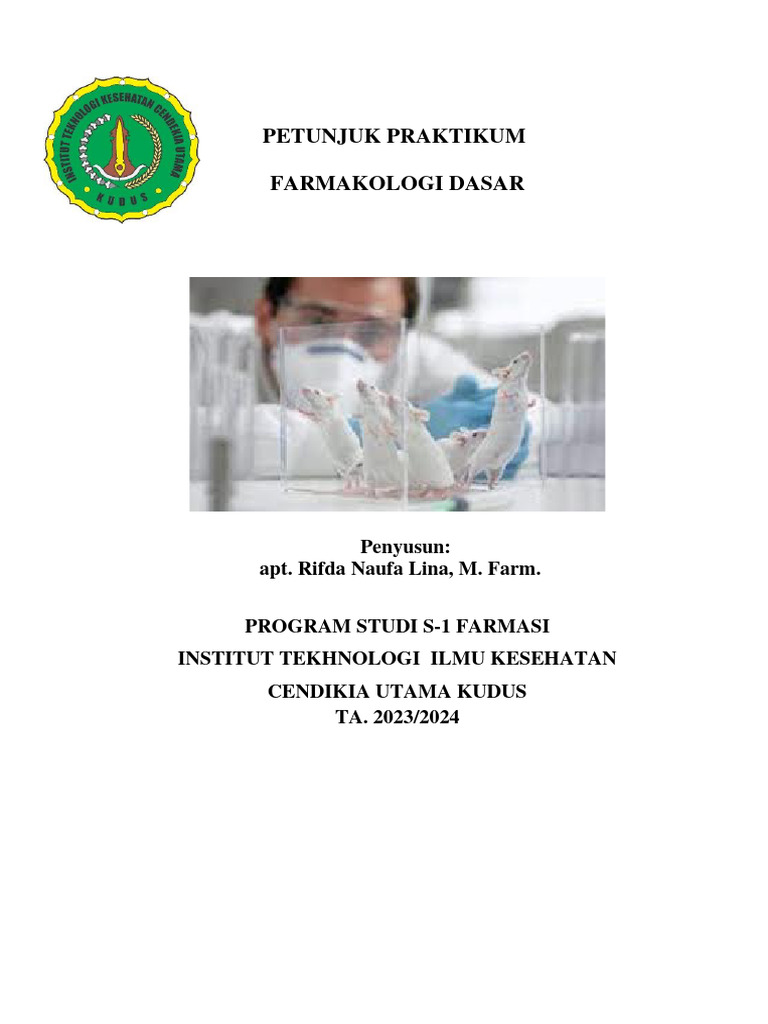 Buku Petunjuk Praktikum Farmakologi Dasar 2324 | PDF