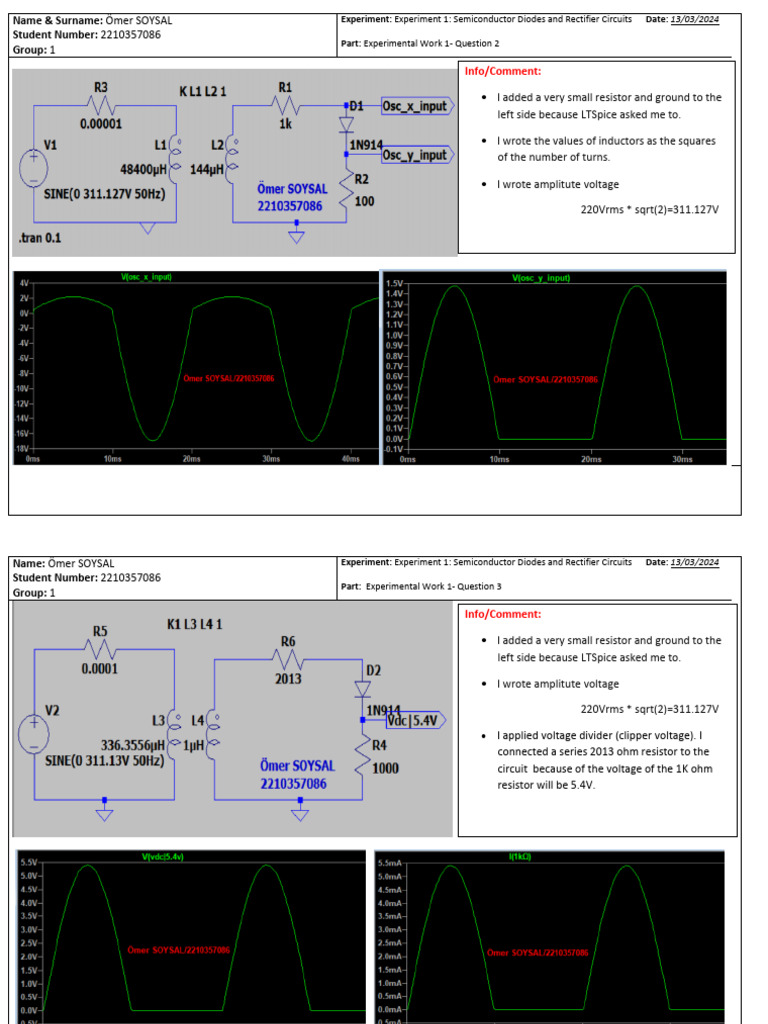 ELE214 Preliminary Work Template 06-03-2024.ennson | PDF | Rectifier | Electrical Network