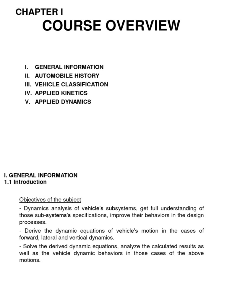 Chapter I - Course Overview | PDF | Kinematics | Acceleration