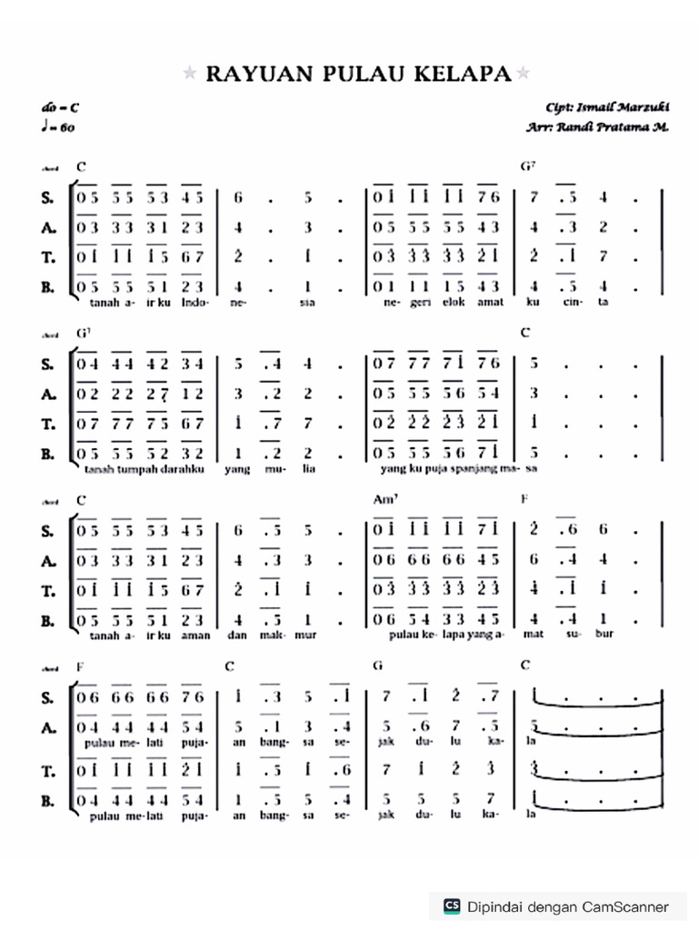 Lagu Rayuan Pulau Kelapa 1 | PDF