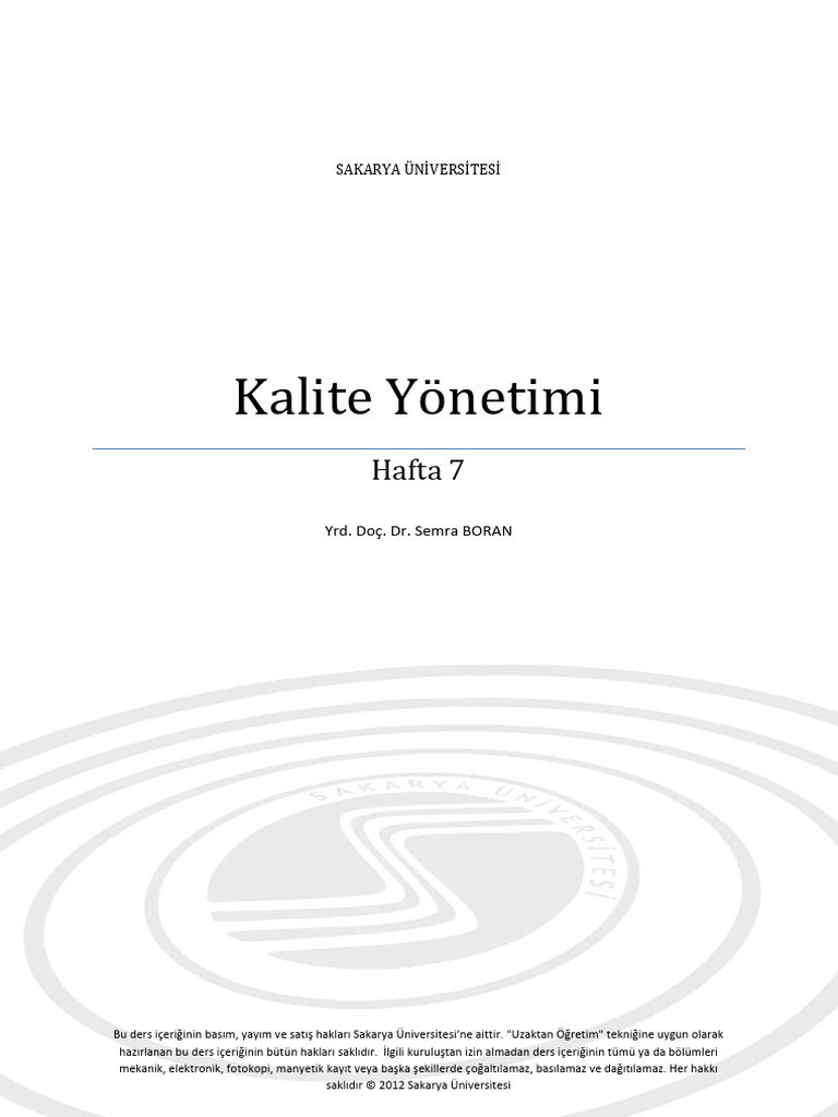 Hafta 7 Ders Notu | PDF