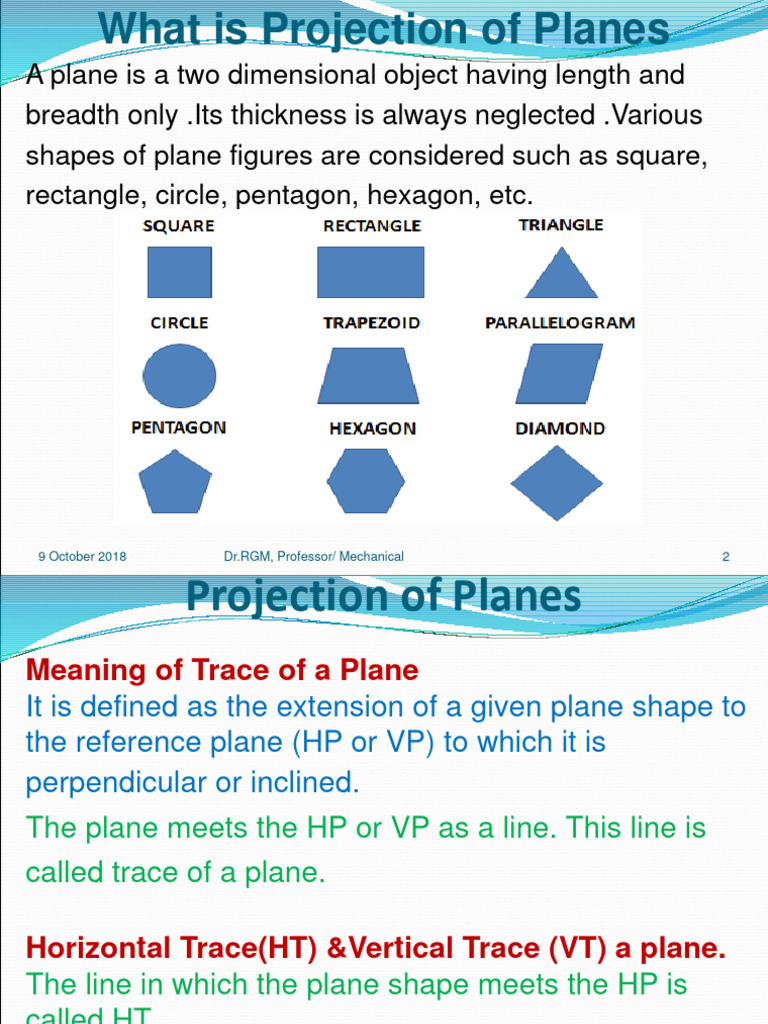 Projection of Planes | PDF | Shape | Rectangle