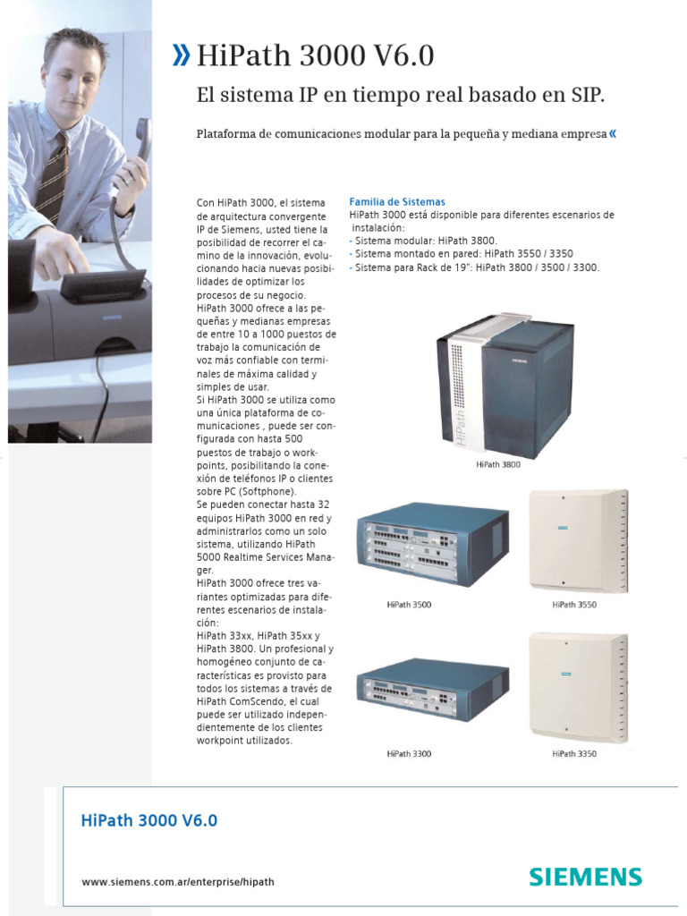 HiPath 3000 V6 Castellano | PDF | Teléfono | USB