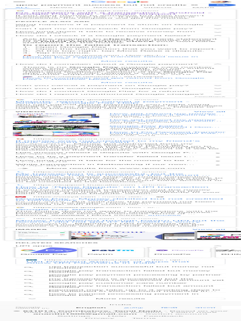 Gpay Payment Success But Not Credited - Google Search | Download Free ...