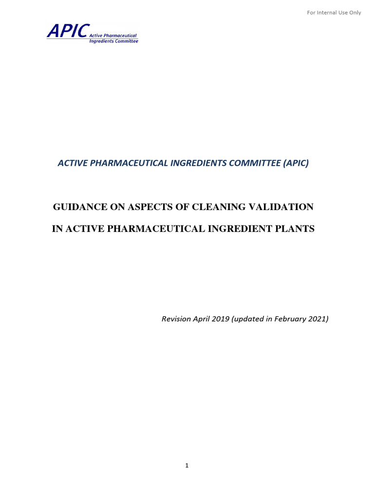 APIC Cleaning-Validation-Guide 2021 | PDF | Toxicology | Toxicity
