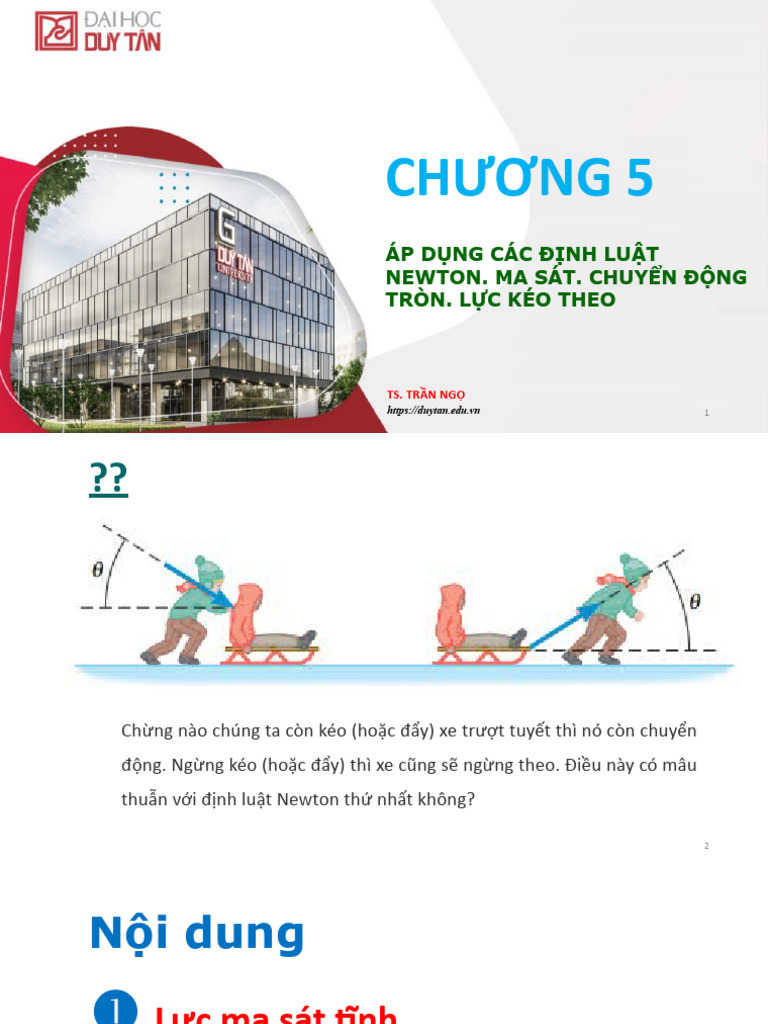 PHY 101 - Vat Li Dai Cuong A1 - Tieng Viet - 2023F - Lecture Slides - 5 | PDF