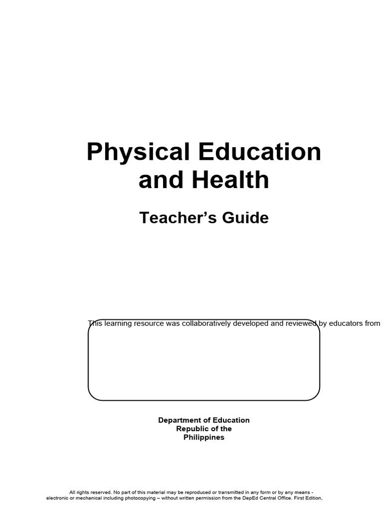 Physical Education and Health Teachers Guide | PDF | Aerobic Exercise ...