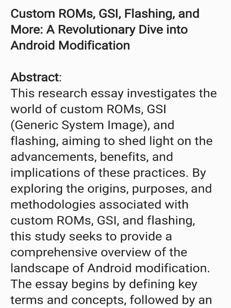 Custom Roms and Flashing | PDF