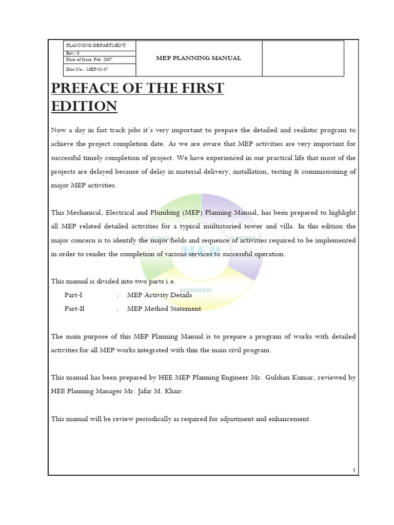 MEP-Planning-Manual | PDF | Duct (Flow) | Plumbing