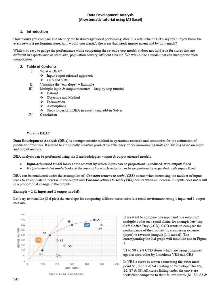 DEA Tutorial | PDF | Applied Mathematics