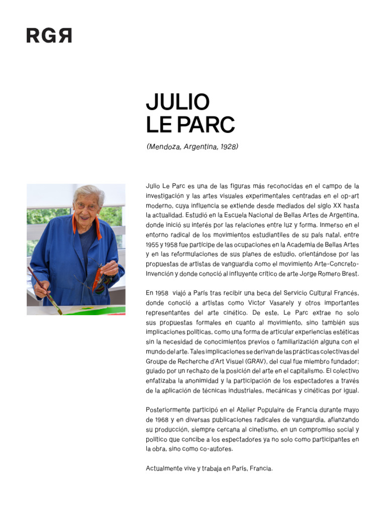Julio Le Parc - ESP | PDF | Estilo | Movimientos