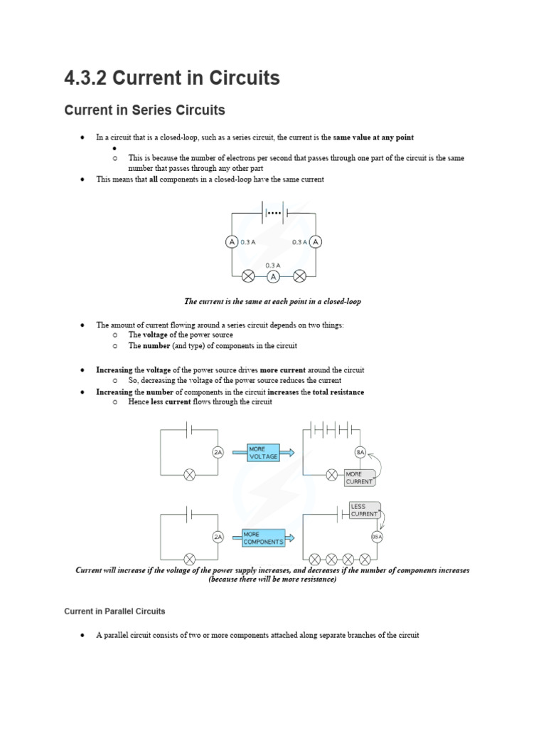 Current Behavior in Series and Parallel Circuits | PDF | Series And ...