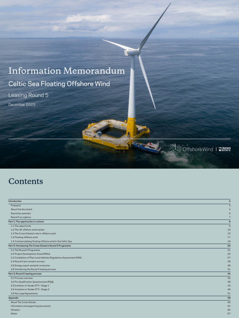 Information Memorandum | PDF | Offshore Wind Power | Renewable Energy