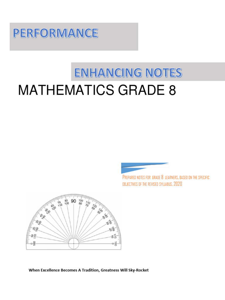 Grade 8 Maths Booklets | PDF | Exponentiation | Numbers