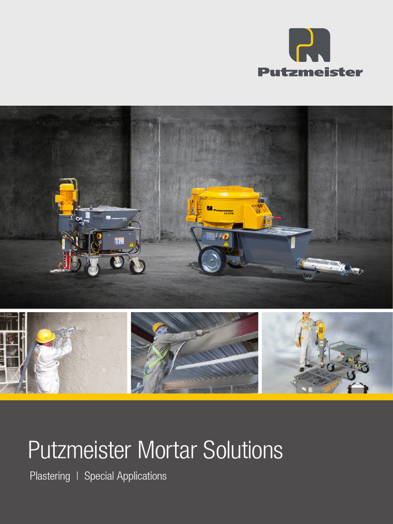 Putzmeister Mechanized Plastering Solutions | PDF | Plaster | Concrete
