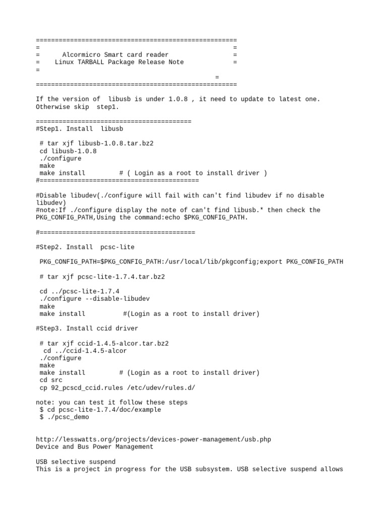 Install Note | PDF | Device Driver | Usb