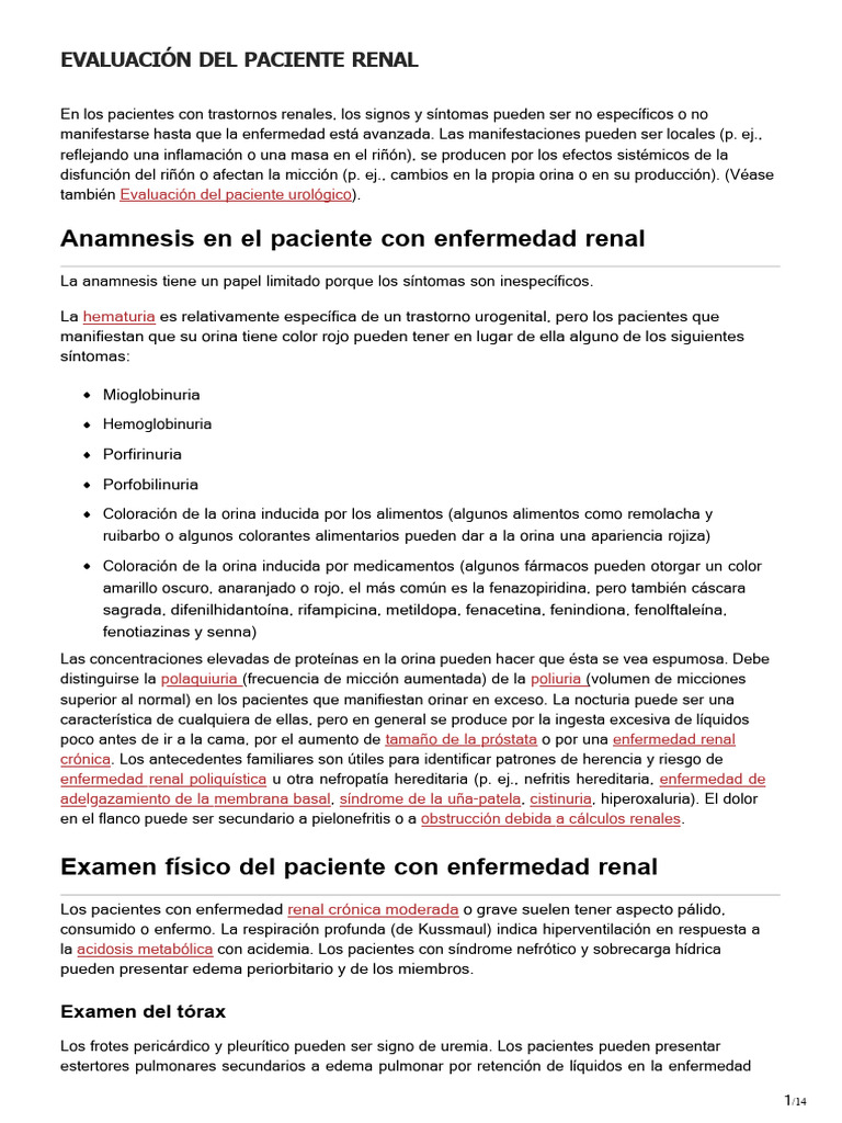 Evaluación Del Paciente Renal - Trastornos Urogenitales - Manual MSD ...
